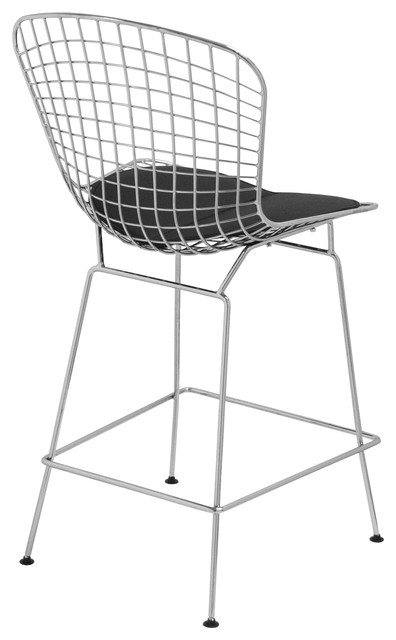 Mid Century Modern Chrome Wire Bar Stool - Contemporary - Bar Stools And Counter Stools - by Mod ...