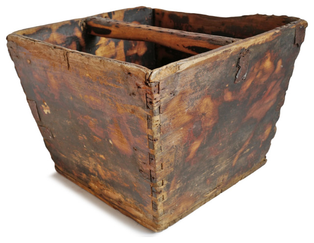 Consigned Vintage Chinese Rice Bucket 3 - Rustic - Storage Bins And ...