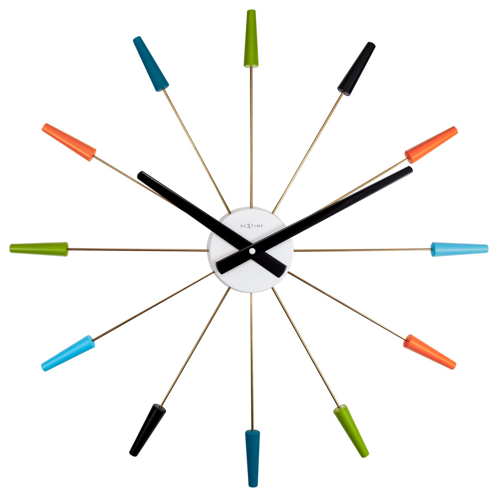 NeXtime Plug Inn Spoke Wall Clock - Midcentury - Wall Clocks - by Unek ...