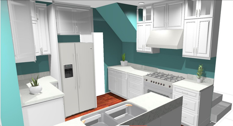 What's the best way to hide this kitchen ceiling wedge?