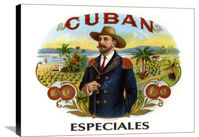 "Cuban Especiales Cigars" Stretched Canvas Giclee by Cigar Art, 24"x18 ...