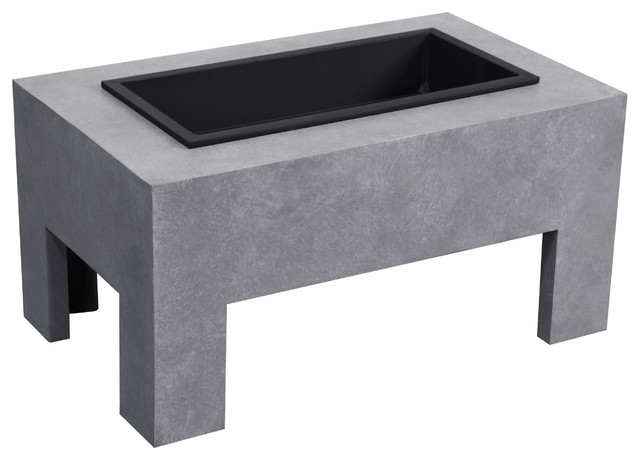 Astella Monolith Fire Basin - Contemporary - Fire Pits - by Astella | Houzz