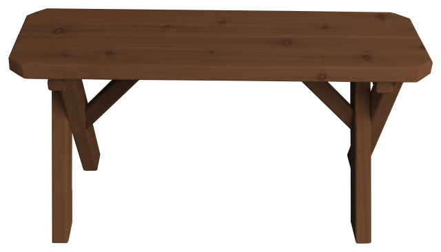 Cedar Cross-Leg Bench, 3 Foot - Transitional - Outdoor Benches - by ...