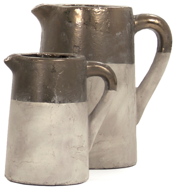 Large Ceramic Pitcher - Farmhouse - Pitchers - by Zentique, Inc. | Houzz