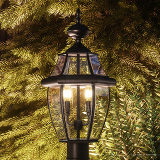 Luxury Colonial Black Outdoor Post Light, Large, UQL1148, Cambridge ...