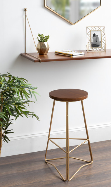 Godwin Counter Height Bar Stool, 14.5x14.5x25 - Contemporary - Bar ...