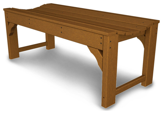 Polywood Traditional Garden 48" Backless Bench - Transitional - Outdoor ...