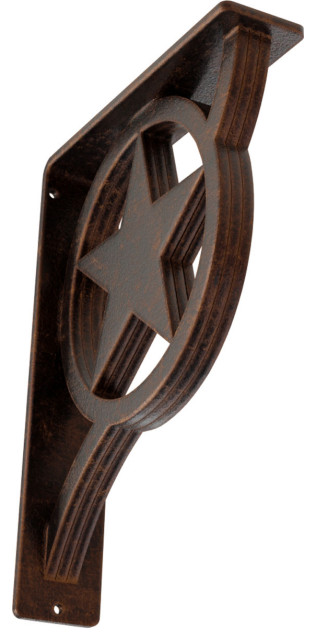 Austin Wrought Iron Bracket, 2"Wx7 1/2"Dx10"H - Southwestern - Brackets ...
