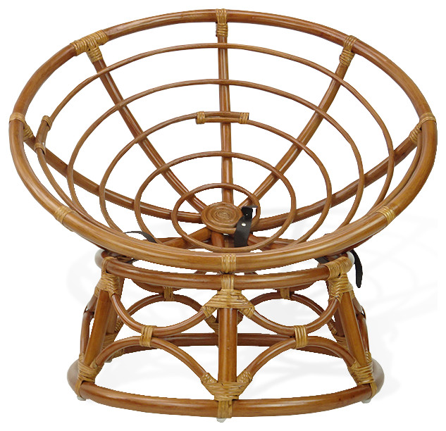 Kids Papasan Wicker Rattan Chair Natural Handmade With Cream Cushion ...