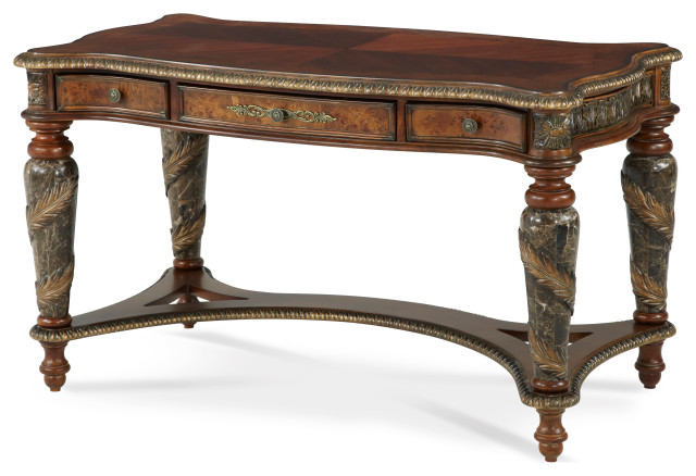 Villa Valencia Writing Desk, Classic Chestnut - Victorian - Desks And ...