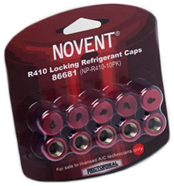 Rectorseal 86681 Novent R-410A 1/4" Thread Pink Cap (10 Pack) - Heating ...