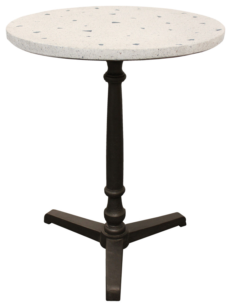 Sheridan Ivory Stone Top Bistro Table - Traditional - Indoor Pub And ...