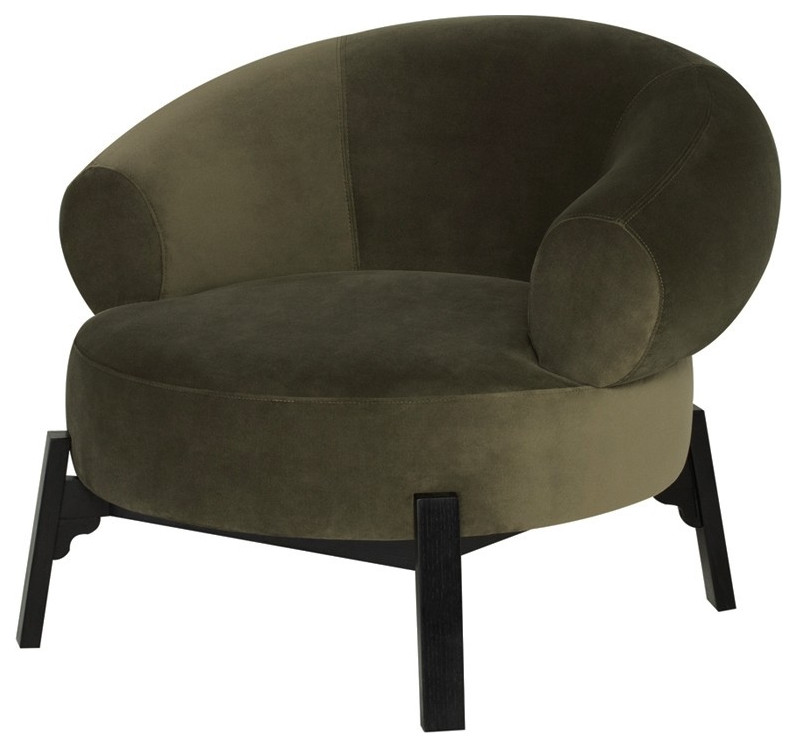 Macayle Occasional Chair Safari Velour - Midcentury - Armchairs And ...