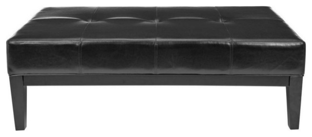 Tonita Rectangle Cocktail Ottoman, Black - Transitional - Footstools ...