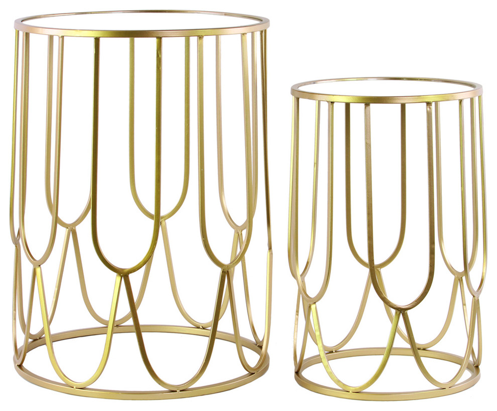 Metal Tables, 2-Piece Set - Contemporary - Side Tables And End Tables ...