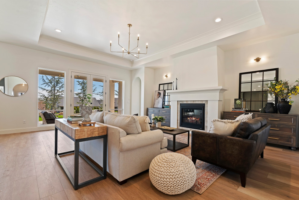 Logan River Modern Tudor Living Room - French Country - Living Room ...