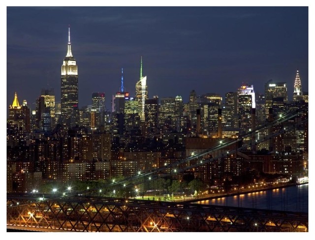 "Midtown Manhattan at night" Digital Paper Print by Richard Berenholtz ...