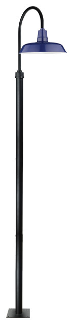 Cocoweb 14" Oldage LED Post Light in Cobalt Blue With 8' Post, 11 ...