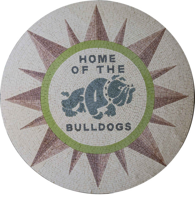 Home Of The Bulldogs - Custom Mosaic, 72" x 72" - Contemporary - Tile ...