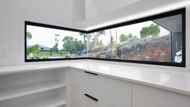 Large Butt Joint Fixed Window - Modern - Home Office - Other - by ...