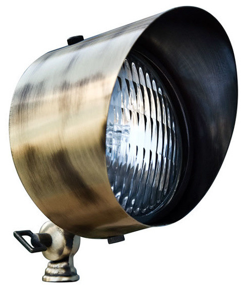 Dabmar Lighting Solid Brass Directional Flood Light With Hood ...