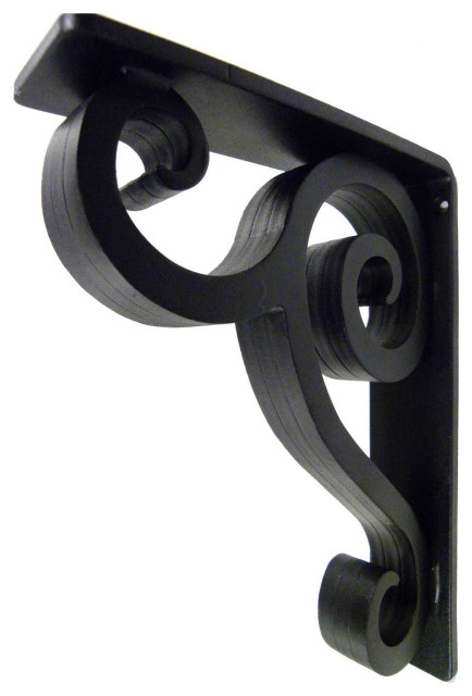 Wrought Iron Corbel - Linley 2" Wide Iron Countertop Corbel, 7.5" Deep ...