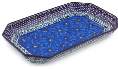 Polish Pottery 16" Stoneware Platter Hand-Decorated Design ...