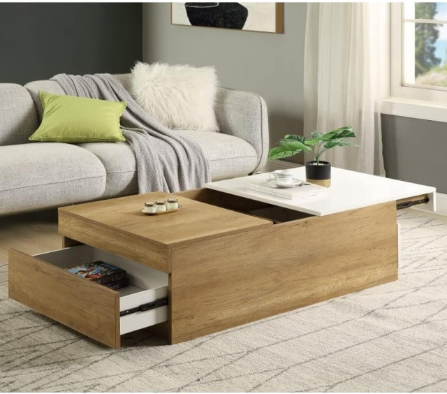 Unique Coffee Table, Pull Out Tabletop & Hidden Storage Compartment ...