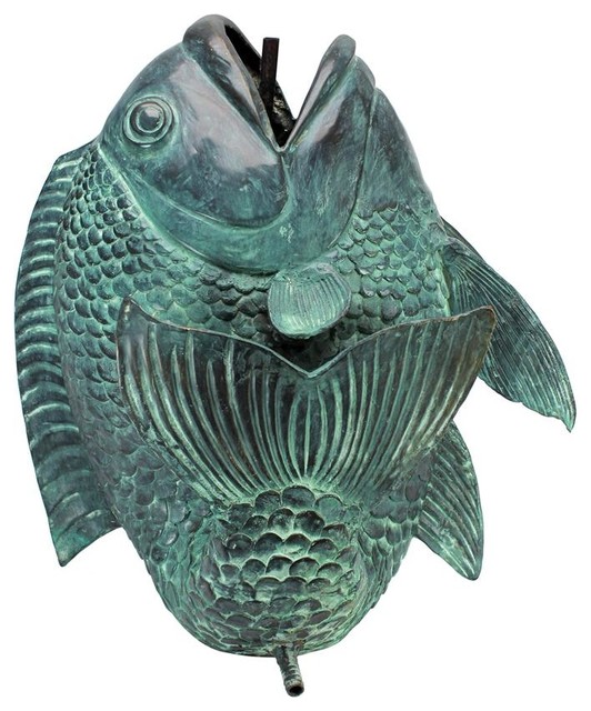 Dancing Asian Fish, Large - Asian - Outdoor Fountains And Ponds - by ...