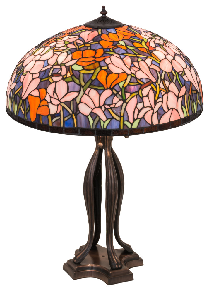 32H Tiffany Magnolia Table Lamp - Victorian - Table Lamps - by Meyda ...