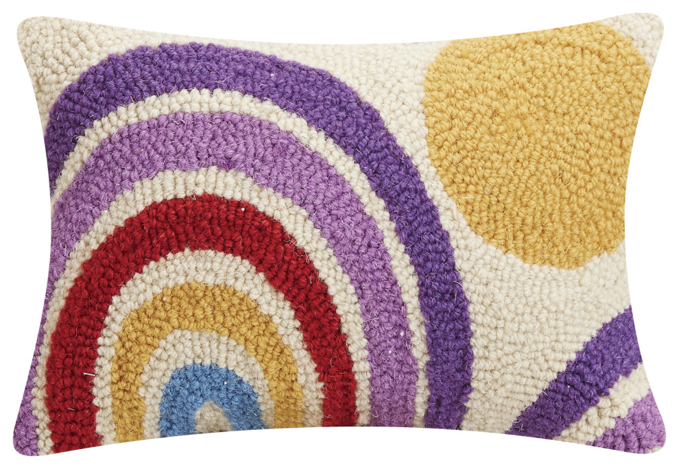 Rainbow And Sun Hook Pillow - Contemporary - Decorative Pillows - by Peking Handicraft, Inc. | Houzz