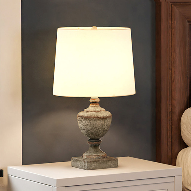 Traditional Table Lamp 13''W x 13''D x 24''H, Antique Gray Finish ...