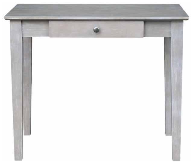 Transitional Console Table, Hardwood Construction With Drawer, Washed ...
