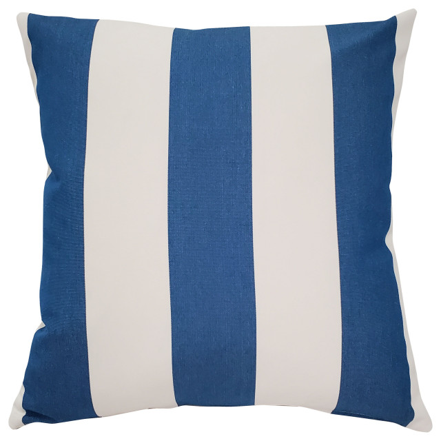 Sunbrella Cabana Regatta Stripes Outdoor Pillow 20x20, 20"x20" - Beach ...