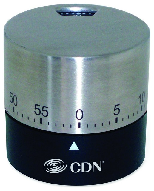 Cdn Round Mechanical Timer, Black - Contemporary - Kitchen Timers - by ...