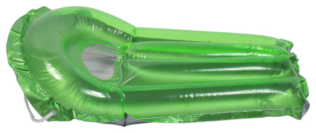 30" Inflatable Transparent Green With Metallic Silver Surf Rider Pool ...