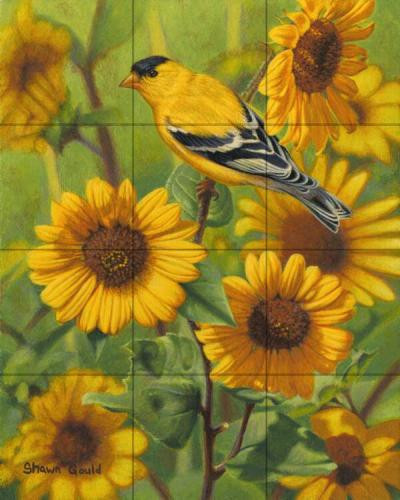 Tile Mural Sunny Day SG By Shawn Gould, 29.75" W x 34" H on 4.25" Tiles ...