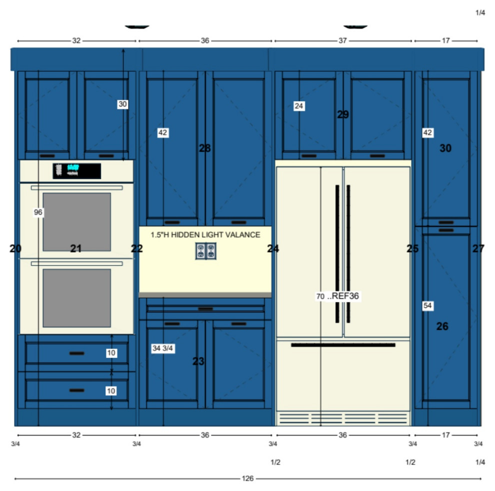 height of fridge and wall oven | Houzz Forum