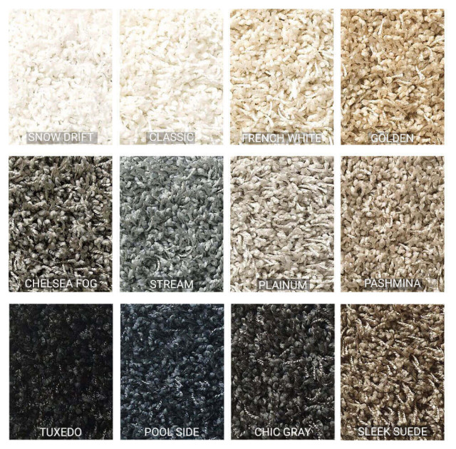 Serenade Indoor Shag Area Rug Carpet Collection, Tuxedo, 12x19, 9x9 ...
