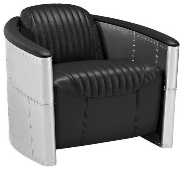 Visibility Upholstered Vinyl Lounge Chair - Industrial - Armchairs And ...