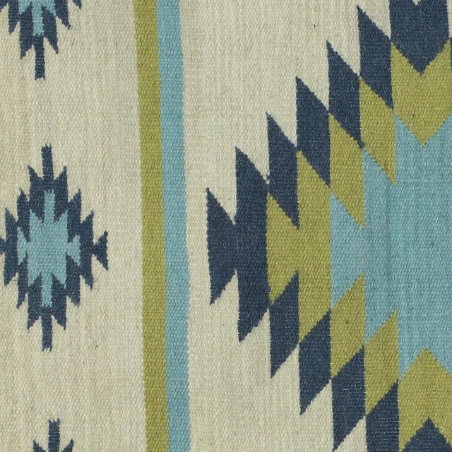 Floral Geometry Wool Area Rug, 3x5 - Southwestern - Area Rugs - by ...
