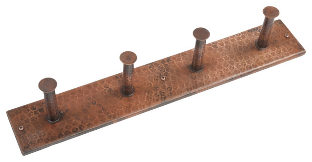 Premier Copper Products RH4 Quadruple Robe Hook Rack - Traditional ...