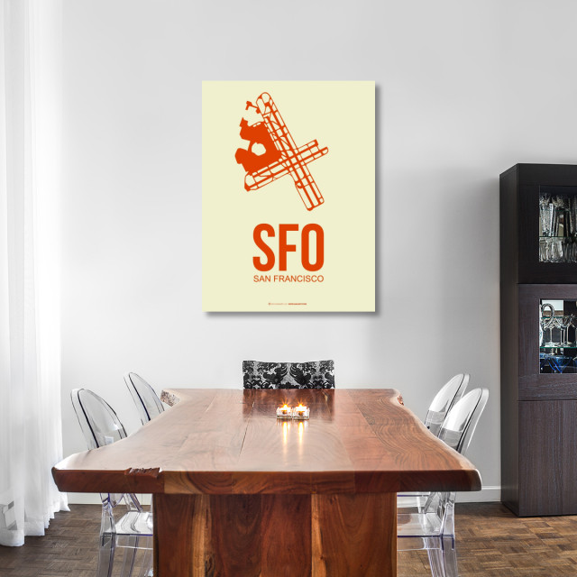 "SFO San Francisco Poster 1" Fine Art Print, 36" x 48" - Modern ...