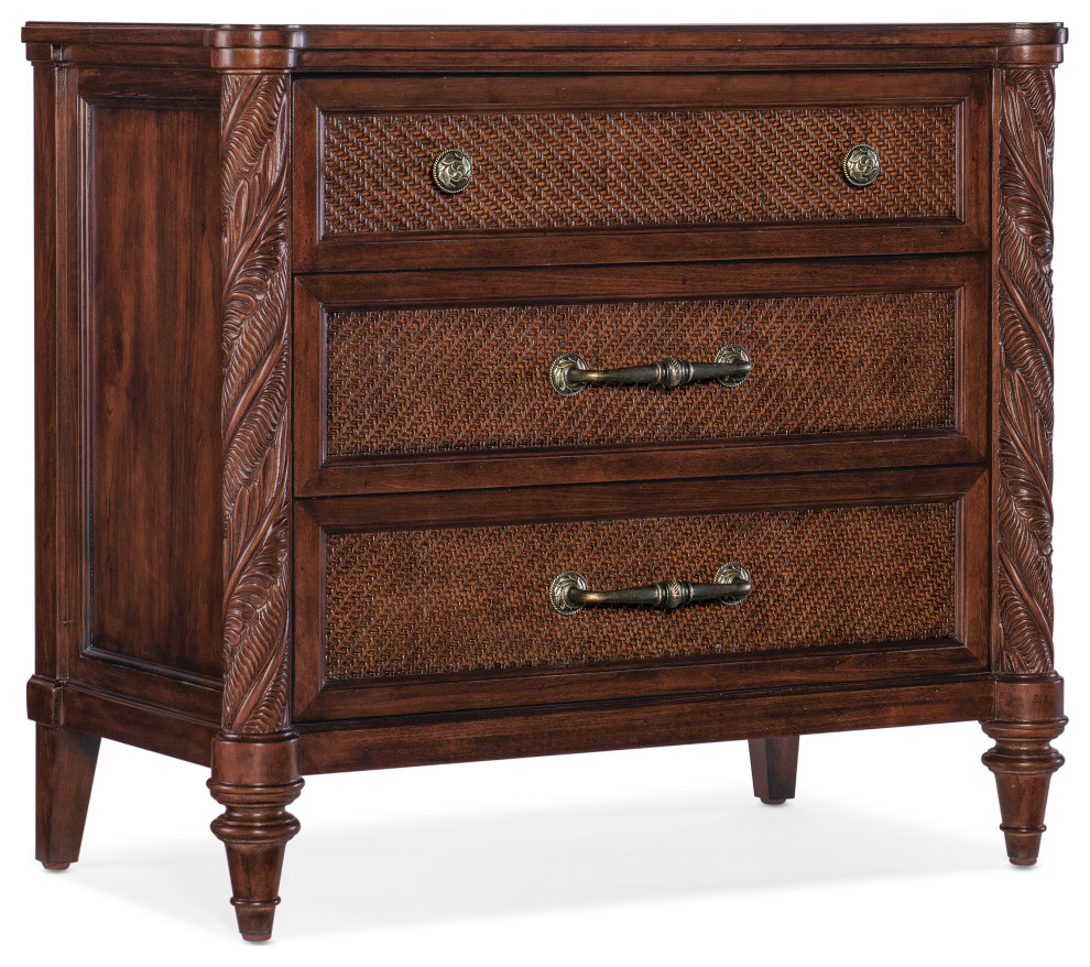 Charleston Three-Drawer Nightstand - Tropical - Nightstands And Bedside ...