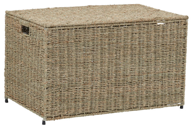 Large Wicker Sturge Chest, Seagrass, Natural - Beach Style - Accent ...
