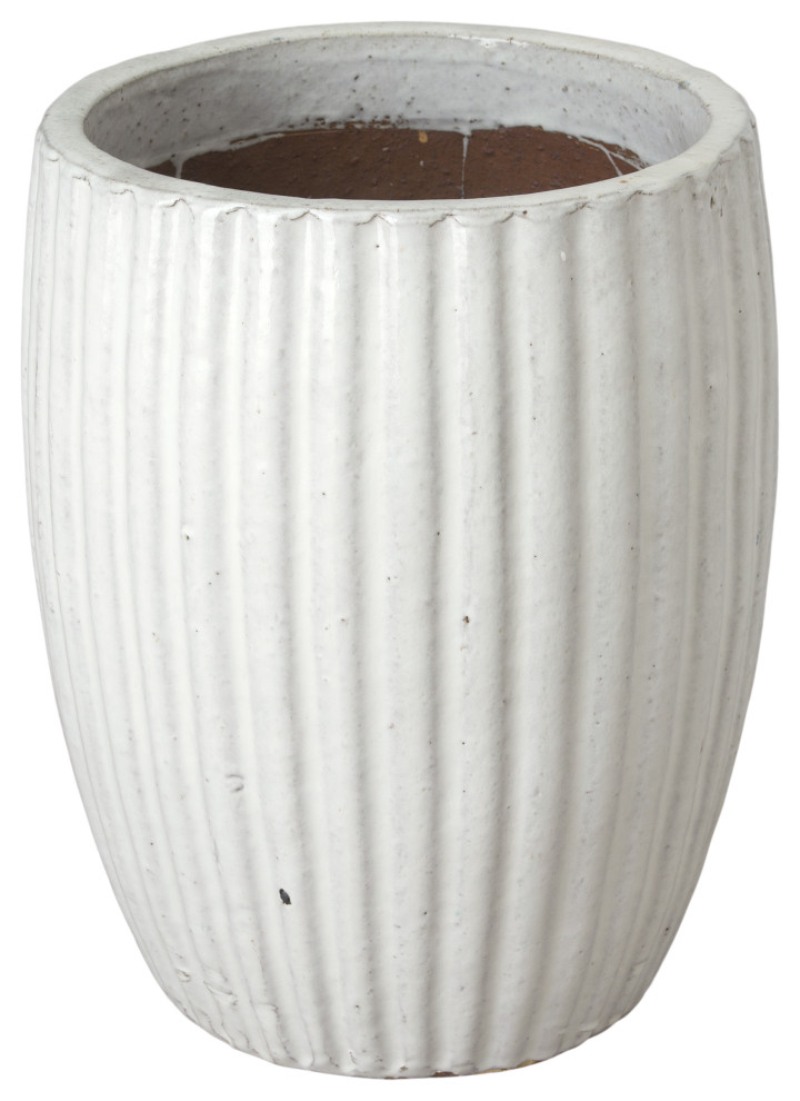 Ridges Planter, Distressed White 16x20 - Farmhouse - Indoor Pots And ...