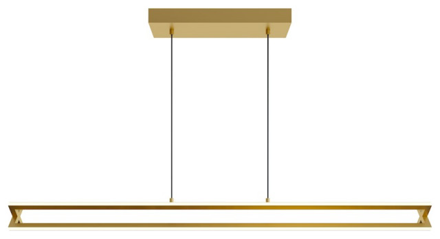 AFX Lighting Cass Linear Pendant, LED 38With 4000LM, 120V, Gold ...