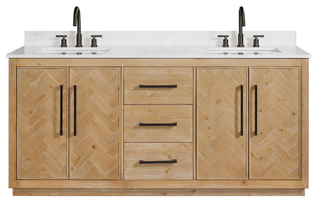Bellavia Bath Vanity, 72" - Transitional - Bathroom Vanities And Sink ...
