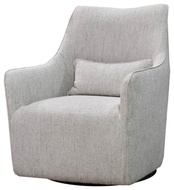 Kenneth Swivel Chair, Woven Linen - Transitional - Armchairs And Accent ...