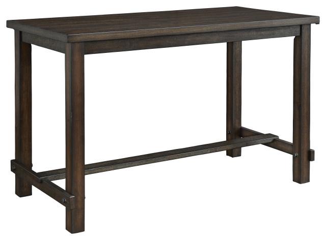 Harmony Cove Rectangular Counter Table, Dark Walnut - Transitional ...